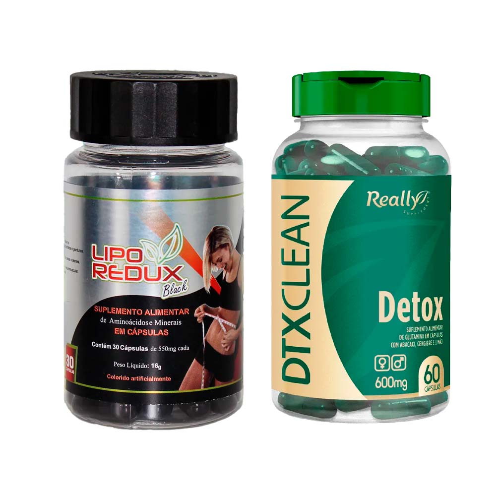 Combo - Lipo Redux Black + Dtx Clean - Emagreça com a Lidi